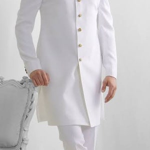 Pure White Sherwani - Designer Stylish Indo Western Jodhpuri Ackan ...