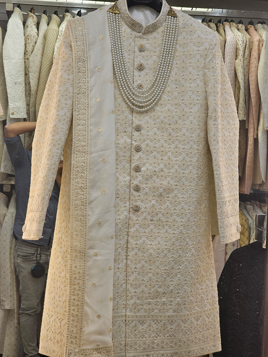 Handmade off White Ivory Hand Work Sherwani for Men Find Your Perfect ...