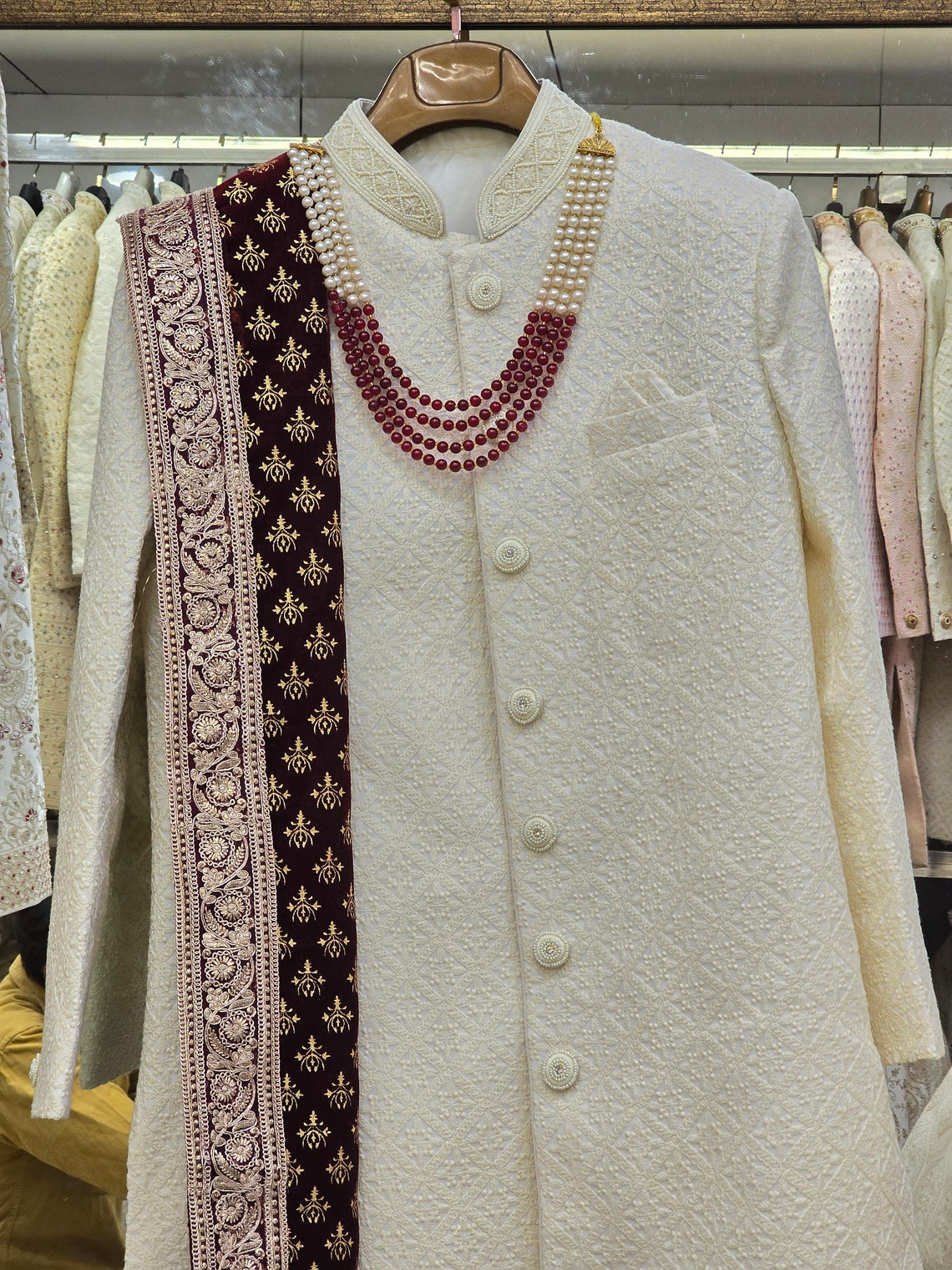 Handmade off White Ivory Sherwani for Men Find Your Perfect Fit ...