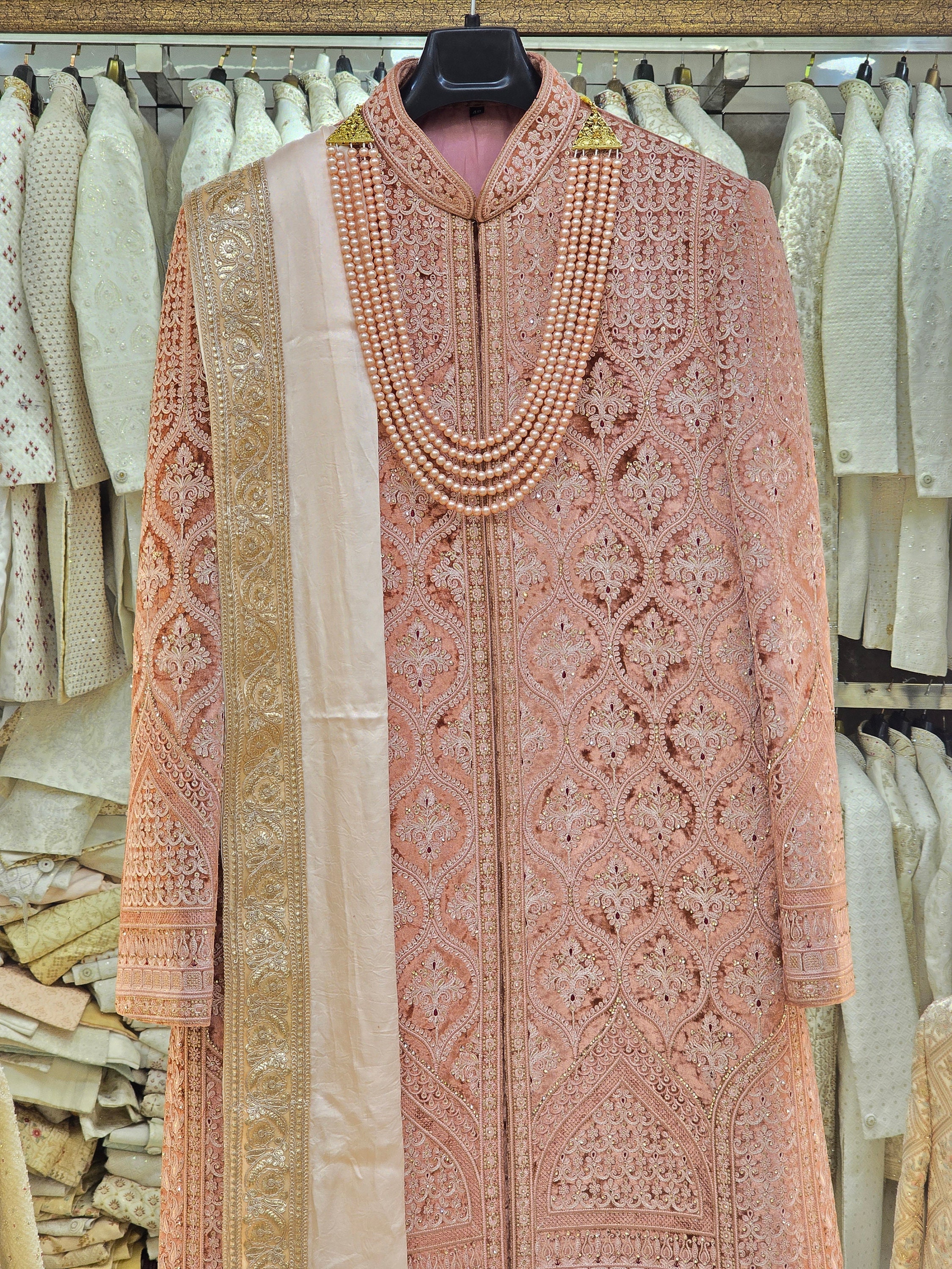 Handmade Pink Sherwani for Men Find Your Perfect Fit: Tailored ...