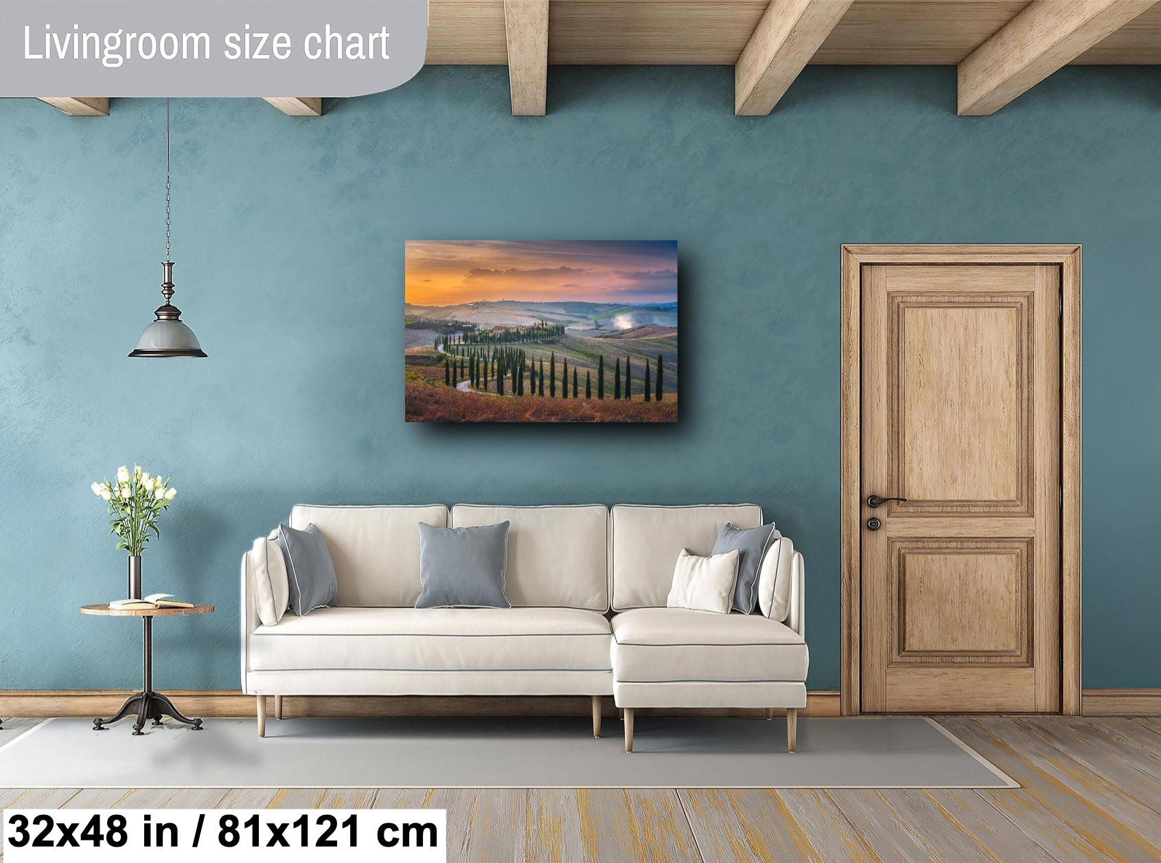 Tuscany Photography - Golden Landscape Print - Baccoleno Farmhouse ...