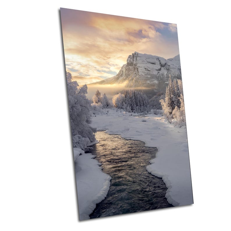 Winter Mountain Landscape Canvas Print: Snow-capped Peaks Wall Art - Etsy