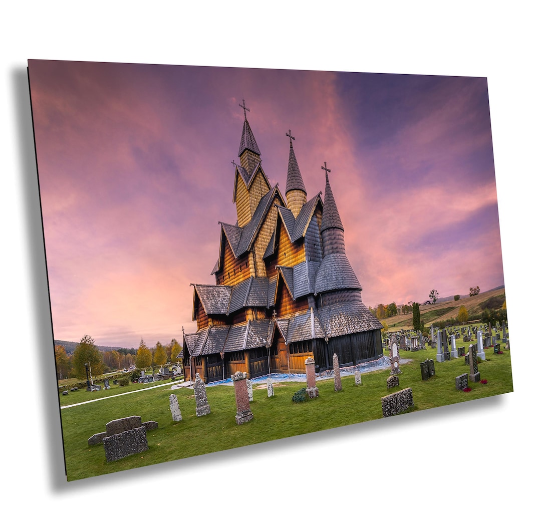 Heddal Stave Church Photo: Norway Wooden Cathedral Print - Etsy