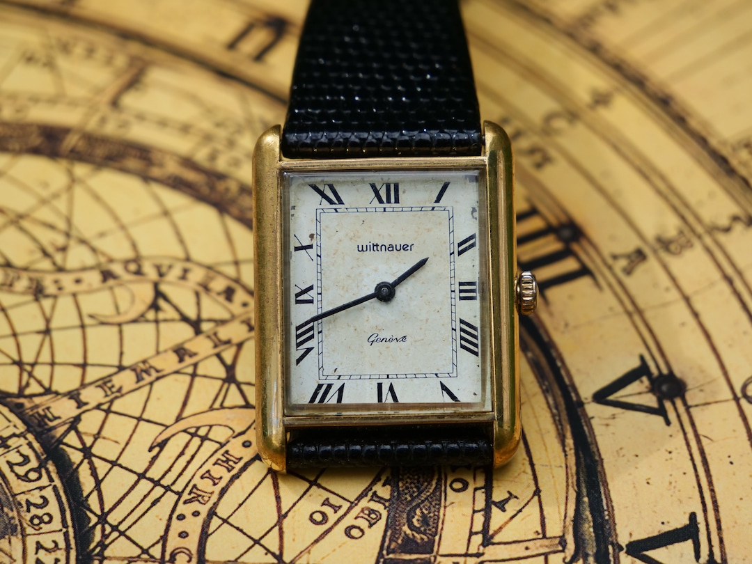 Wittnauer Geneve Swiss Large Tank Watch Men's Wristwatch - Etsy