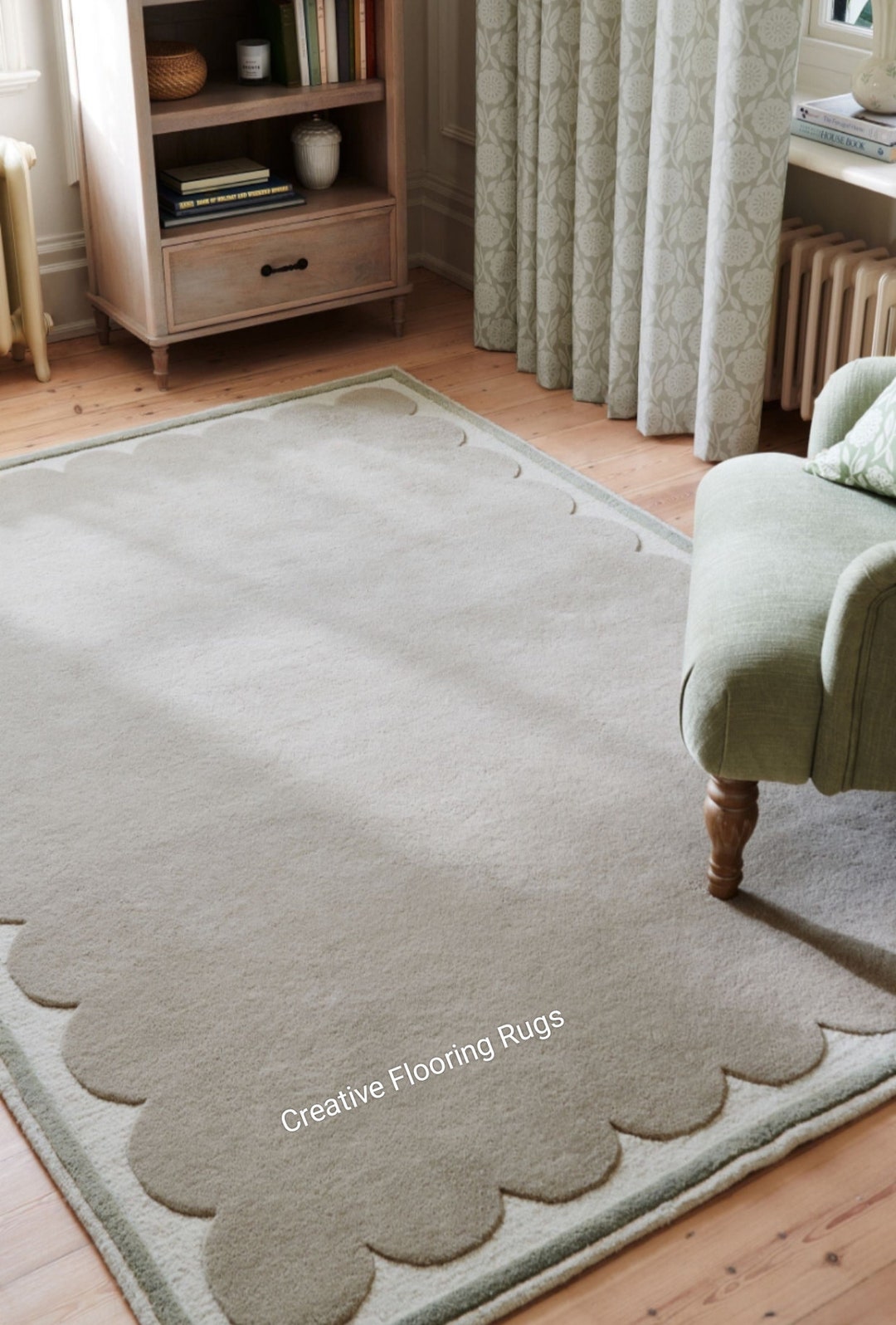 Plain, Border, Grey, Modern Design Handmade , Woolen Rugs, Living Area ...