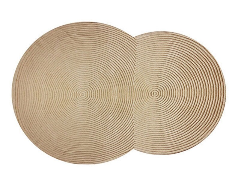 Solid Plain Ivory Irregular Shape Handmade Woolen Tuffted - Etsy UK