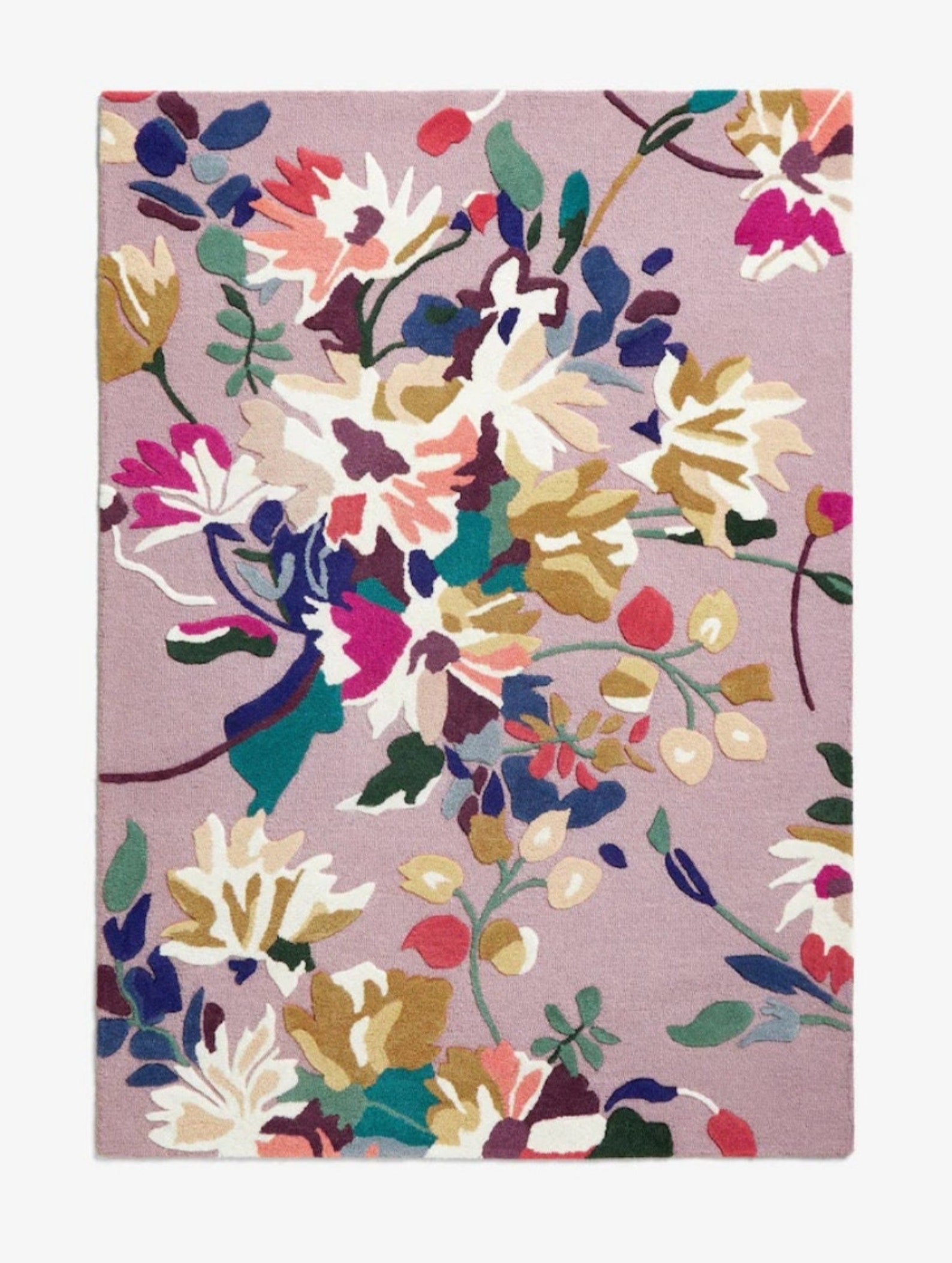 Modern Floral Design, Handmade Rug, Tuffted Carpet, Woolen Rugs, Living ...