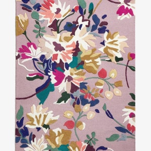 Modern Floral Design, Handmade Rug, Tuffted Carpet, Woolen Rugs, Living ...