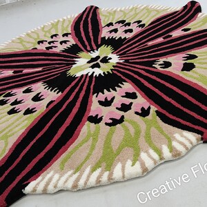 New Creative Flower Pattern Rug Handmade Woolen Tuffted Carpet, Premium ...