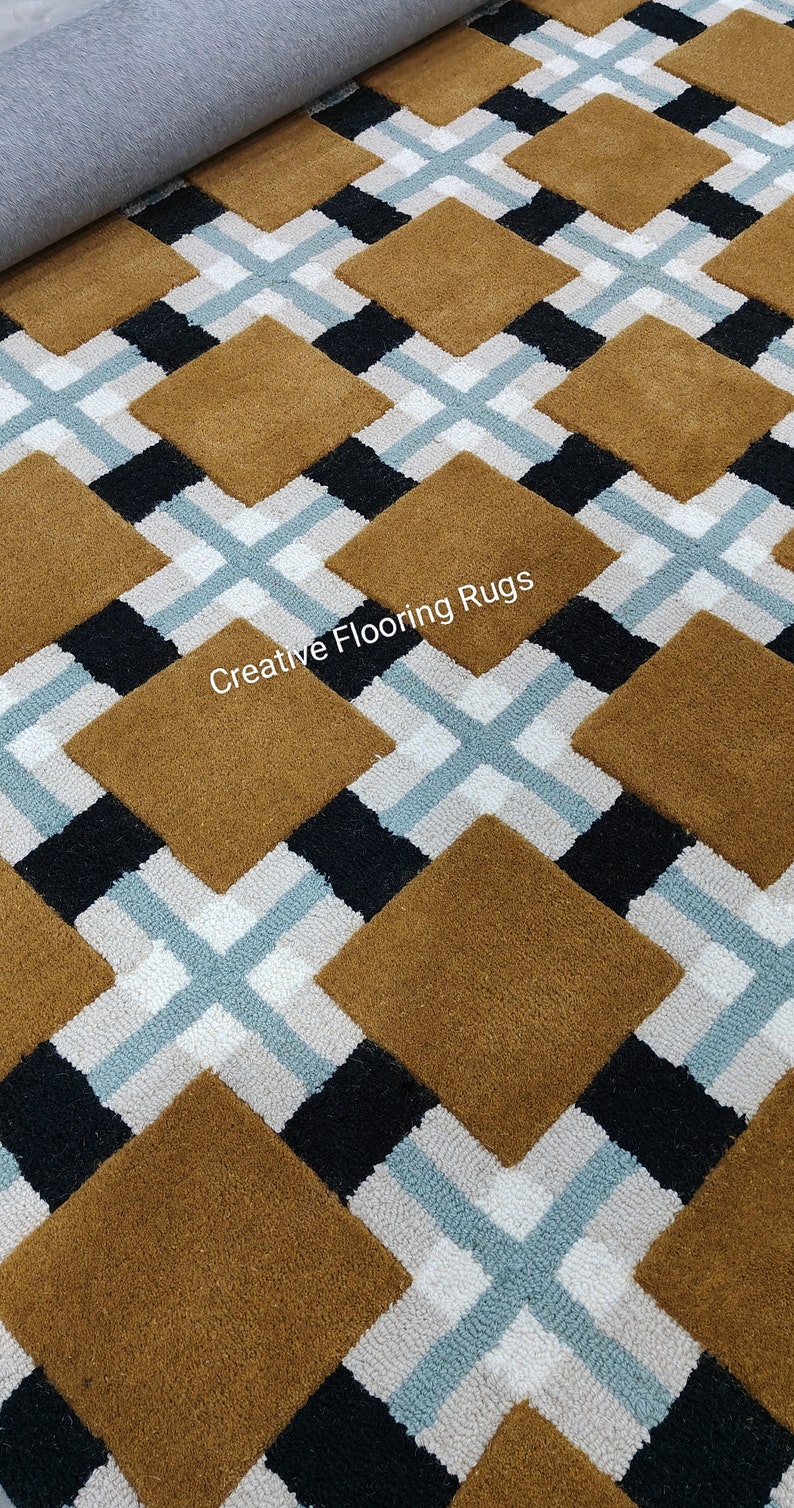 Creative Design Rug Handmade Woolen Tuffted Carpet Premium Quality Rugs ...