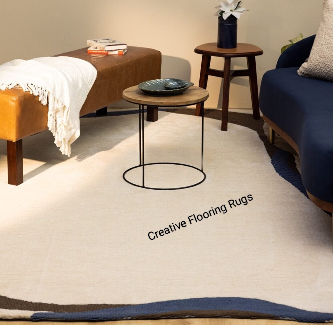Irregular Rectangular Shape Rug Handmade Woolen Tuffted Carpet Premium ...