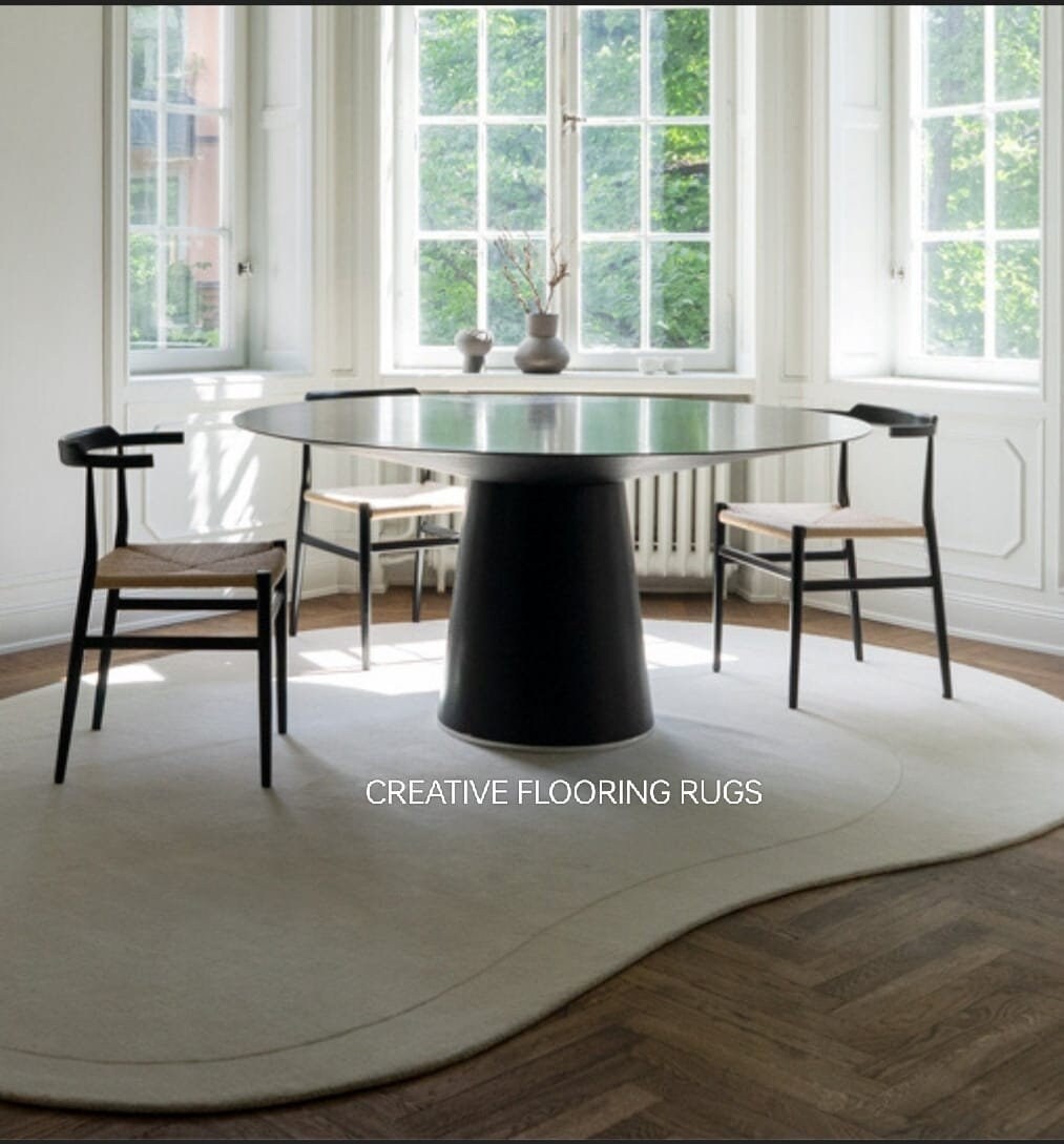 Creative Solid Plain Colour Kidney Shape Handmade Woolen Tuffted Carpet ...