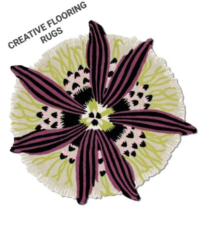 New Creative Flower Pattern Rug Handmade Woolen Tuffted Carpet, Premium ...