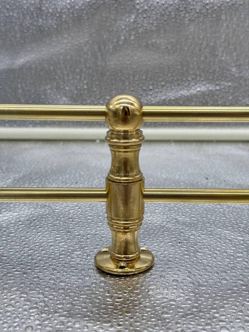 Unlacquered Brass Gallery Rail | Kitchen Fiddle Tipping Shelf Rail ...