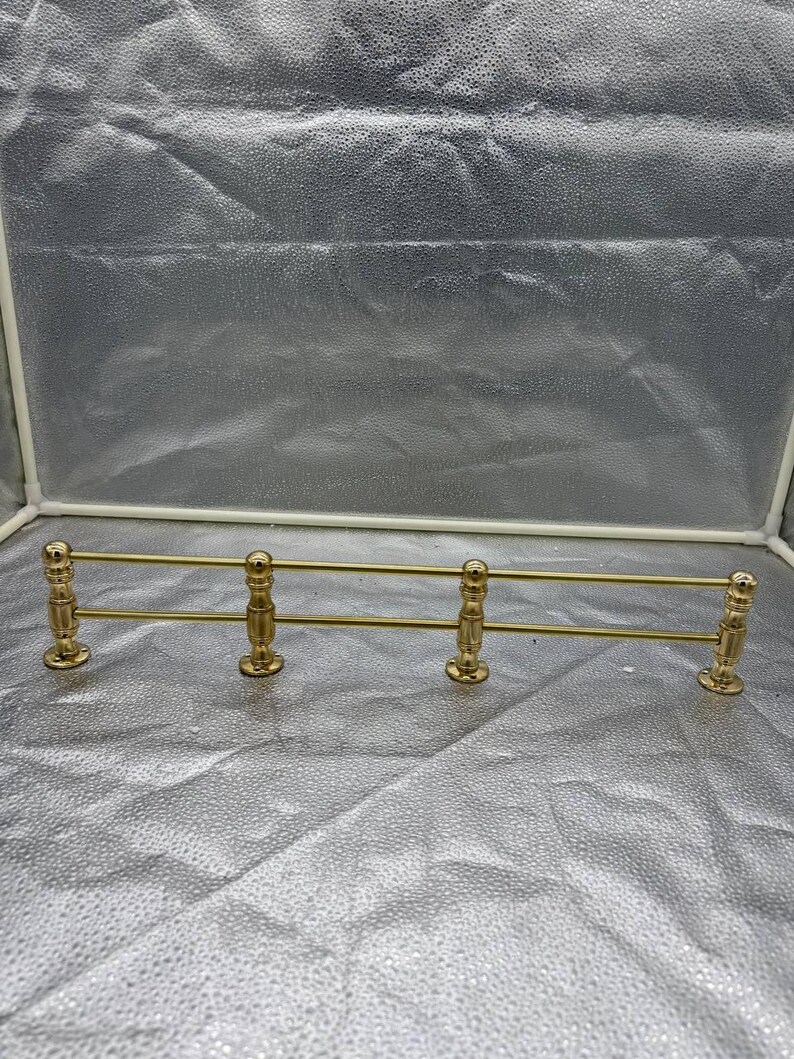 Unlacquered Brass Gallery Rail | Kitchen Fiddle Tipping Shelf Rail ...
