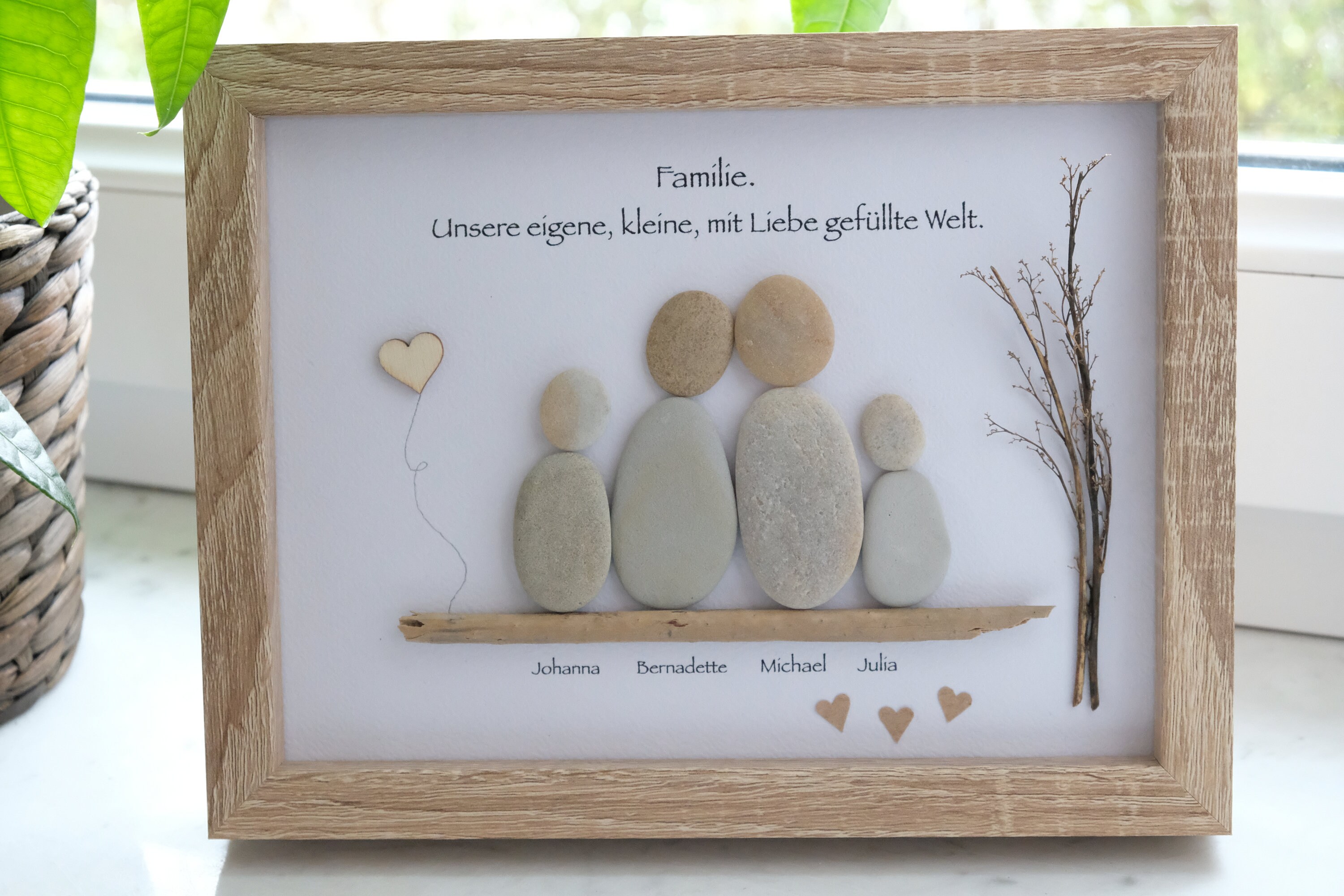 Gestalten Steinbilder Familienull