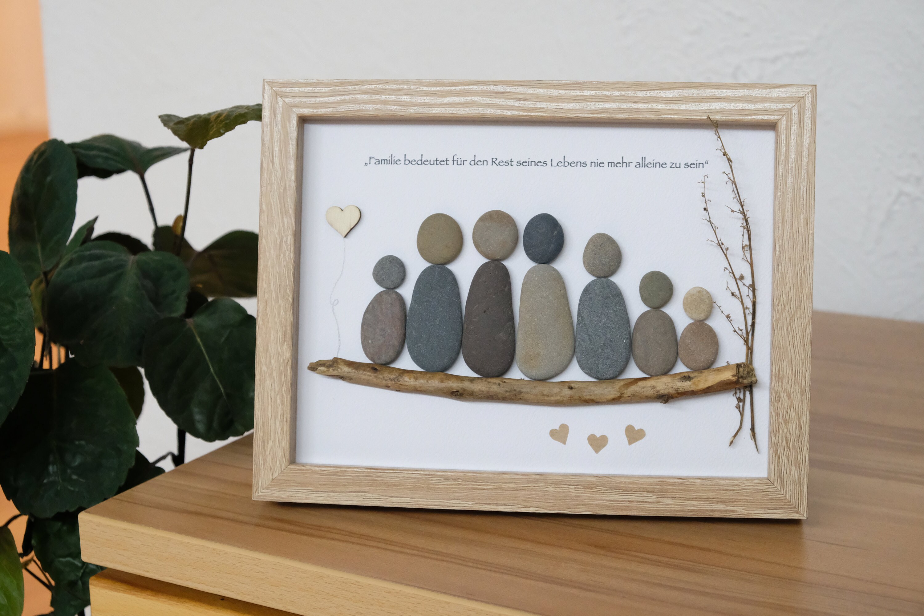 Gestalten Steinbilder Familienull