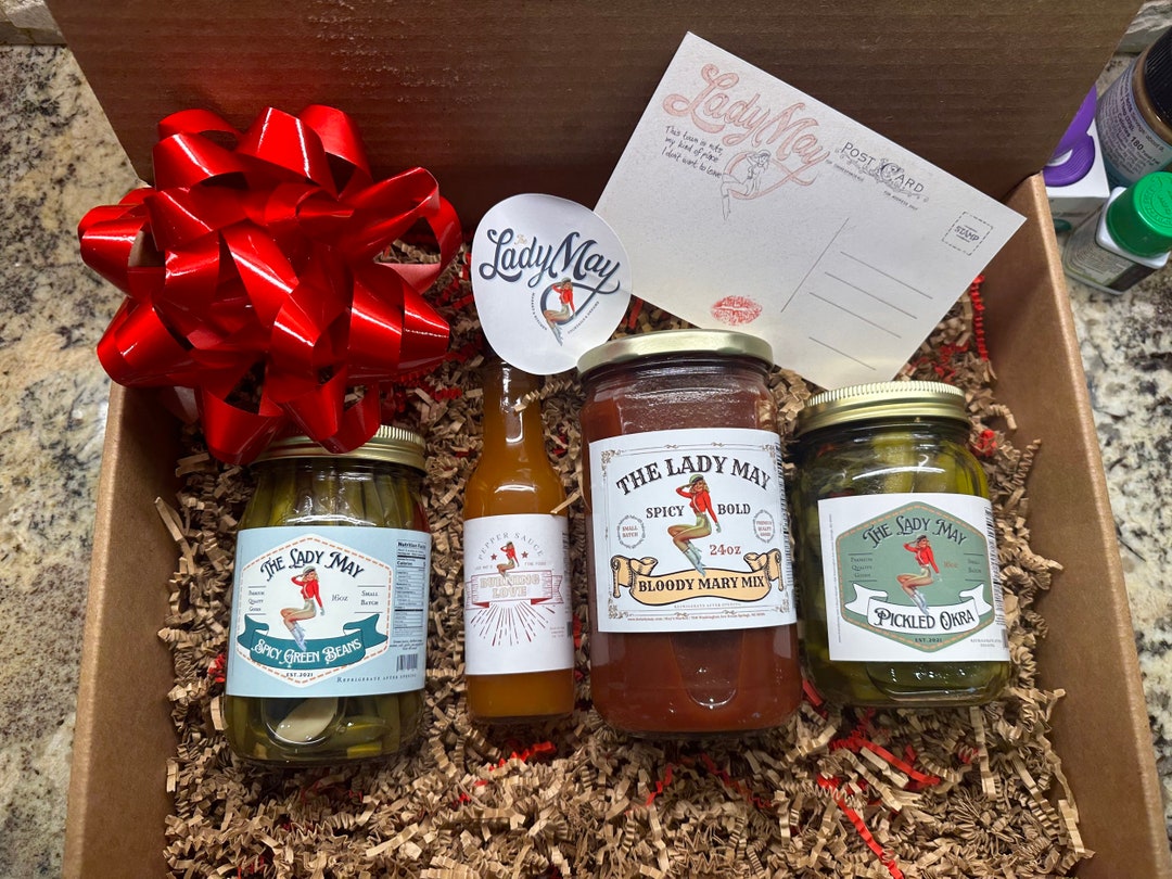 Bloody Mary Gift Box, 4 Items, Bloody Mix Plus Pickled Vegetables ...