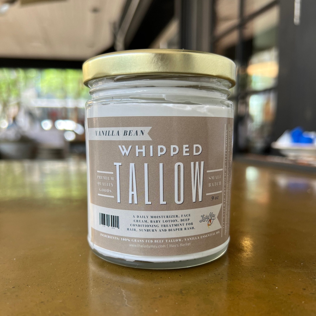 24oz Vanilla Whipped Tallow Grass Fed Beef Tallow Moisturizer Etsy Canada