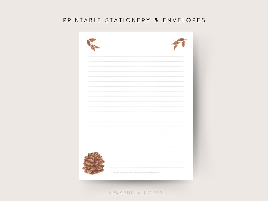 Great Gourds - Printable Digital Stationery Set | Lined Unlined Paper ...