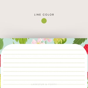 Strawberries in Aqua - Printable Digital Stationery Set | Lined Unlined ...