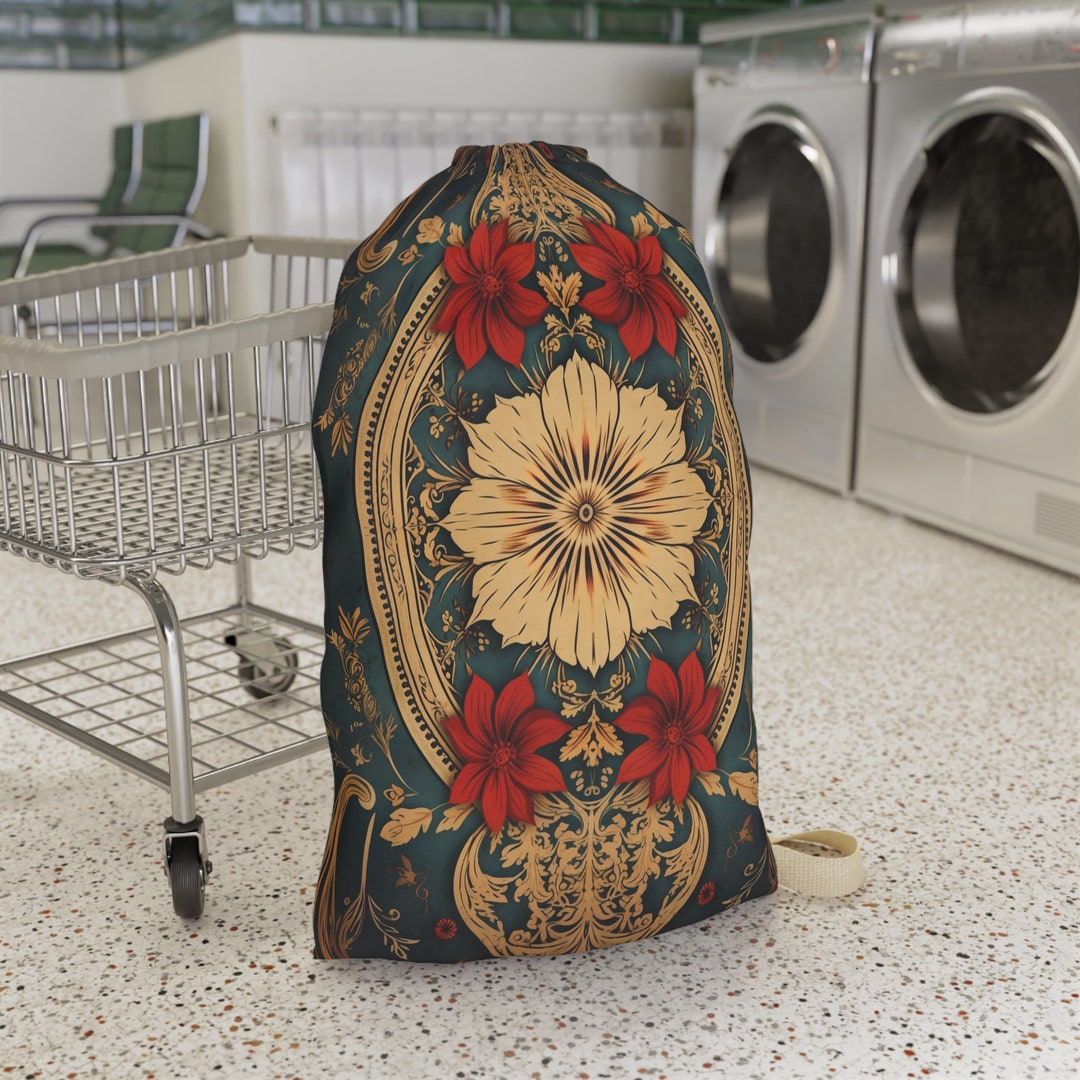 Old West Style Western Print Laundry Bag, Drawstring Laundry Bag, Cute ...