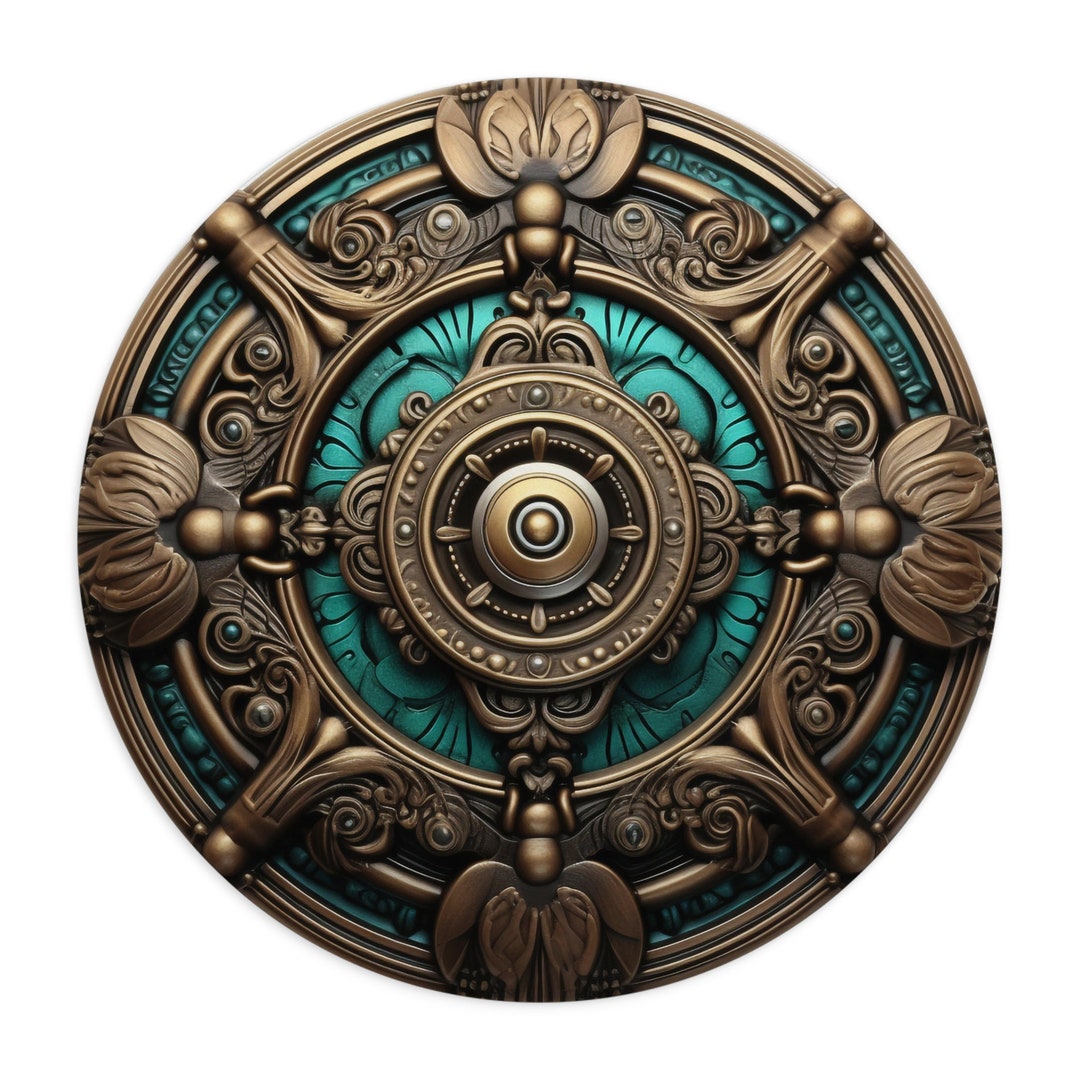 Rustic Old West Style Art, Western Round Mousepad, Rustic Round Mouse ...