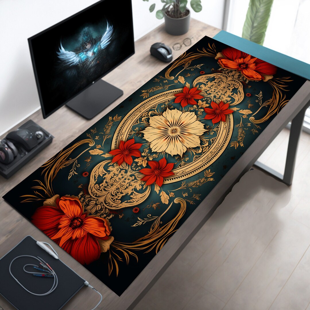 Vintage Style Old Western Textile Desk Mat, Western Desk Mat, Vintage ...