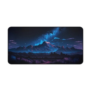 Western Mountain at Night in Blue PC Accessory, Gaming Table Setup ...