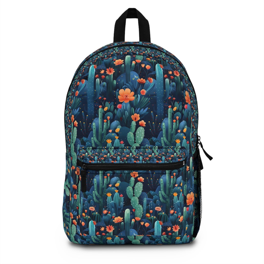 Cute Southwest Flowering Cactus Backpack Back to School Gift College ...