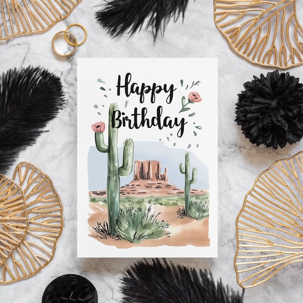 Desert Card - Etsy