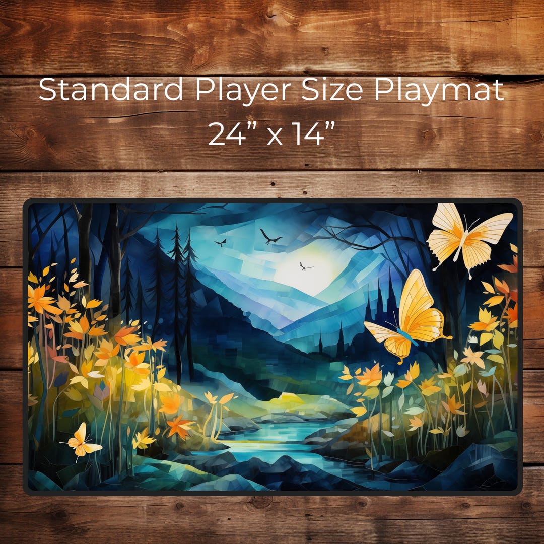 Enchanted Meadow Western Custom Playmat for TCG or PC Gamers Desk Pad ...