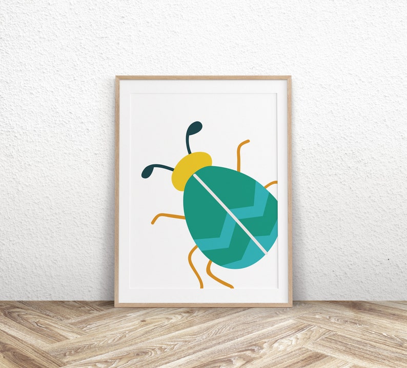 Bug Wall Art for Nursery Decor, Printable Wall Art Cute Bug Kids Room ...