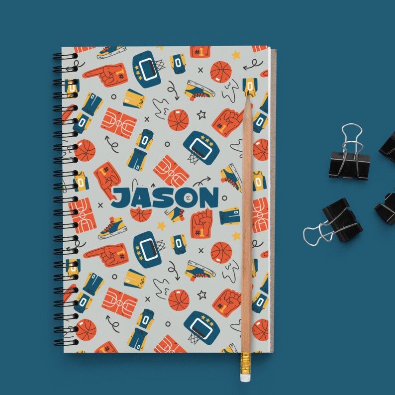 Personalized Basketball Notebook, Custom Kids Journal - Etsy