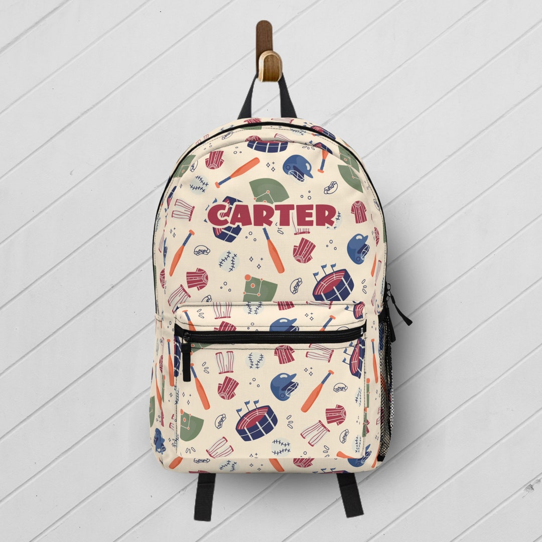 Baseball Backpack With Custom Name, Boys Birthday Gift, Baseball Camp ...