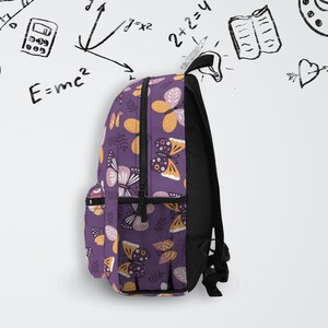 Butterfly Backpack Personalized / Custom Name Kid School Bag / Purple ...