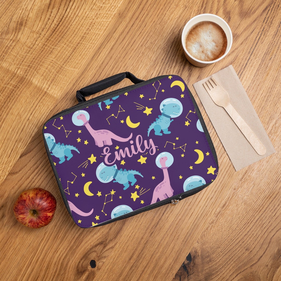 Personalized Space Dino Lunch Box for Kids, Custom Lunch Box, Dinosaur ...
