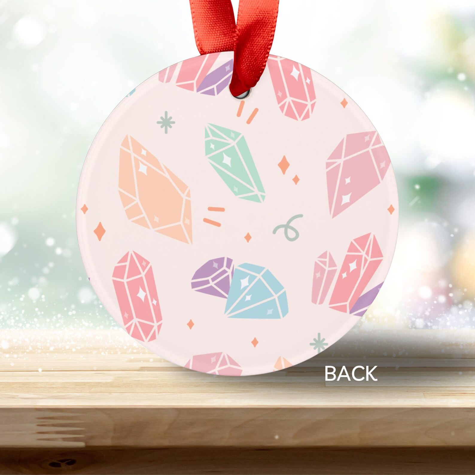 Custom Name Crystals Christmas Ornament, Acrylic Personalized Gift - Etsy