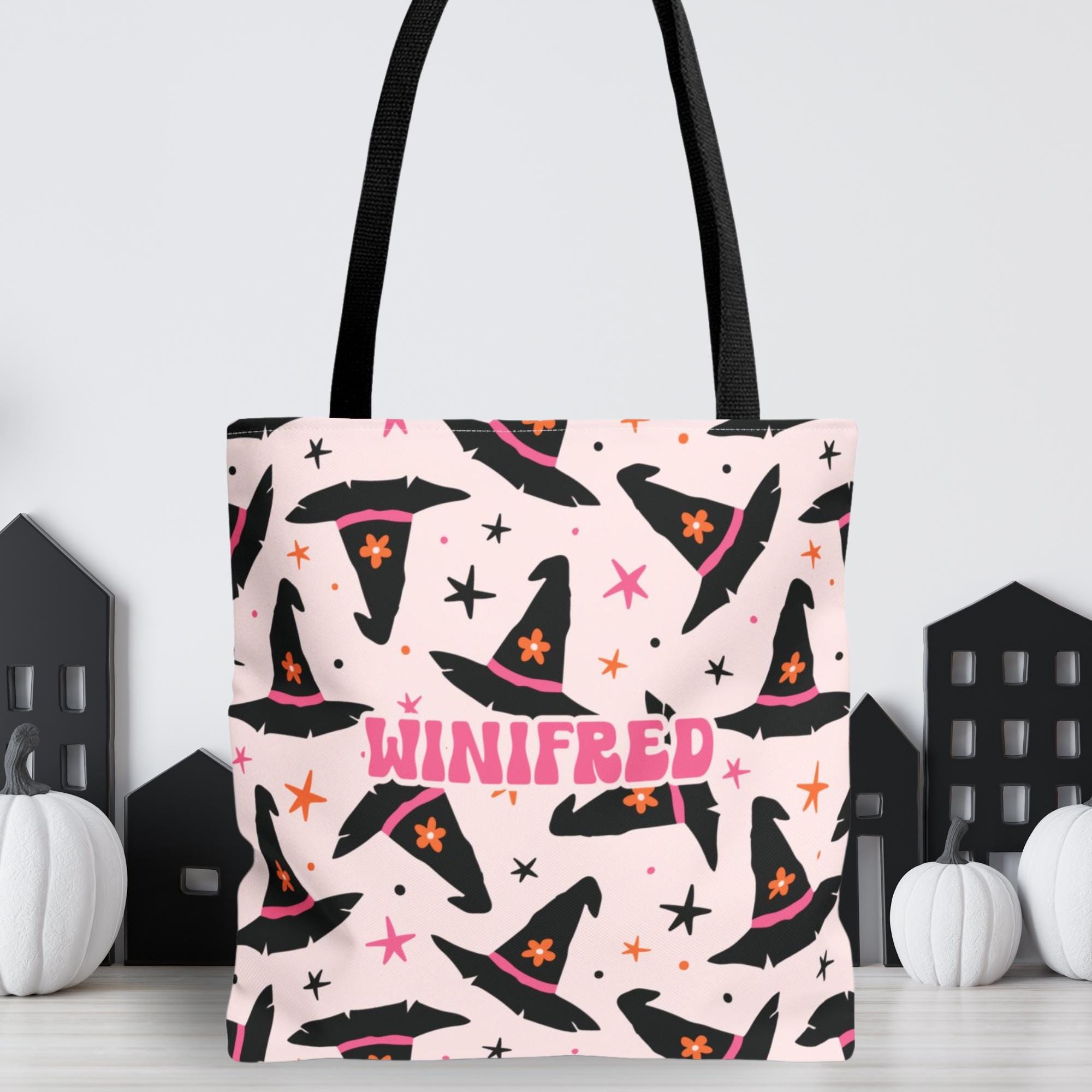 Witches Hats Trick or Treat Tote Bag, Spooky Witch Halloween Bag With ...