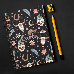 Custom Western Notebook for Girl / School Notepad Personalized With ...