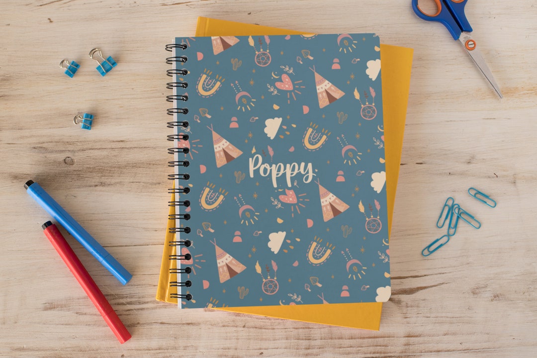 Custom Boho Notebook Custom Notebook Kids Personalized - Etsy
