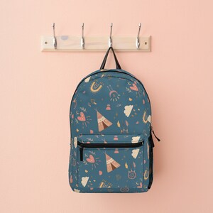 Personalized Boho Kids Backpack for School, Custom Name Bag for Girl ...