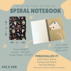 Custom Western Notebook for Girl / School Notepad Personalized With ...