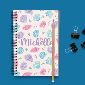 Custom Seashell Notebook, Custom Notebook, Kid Personalized Journal ...