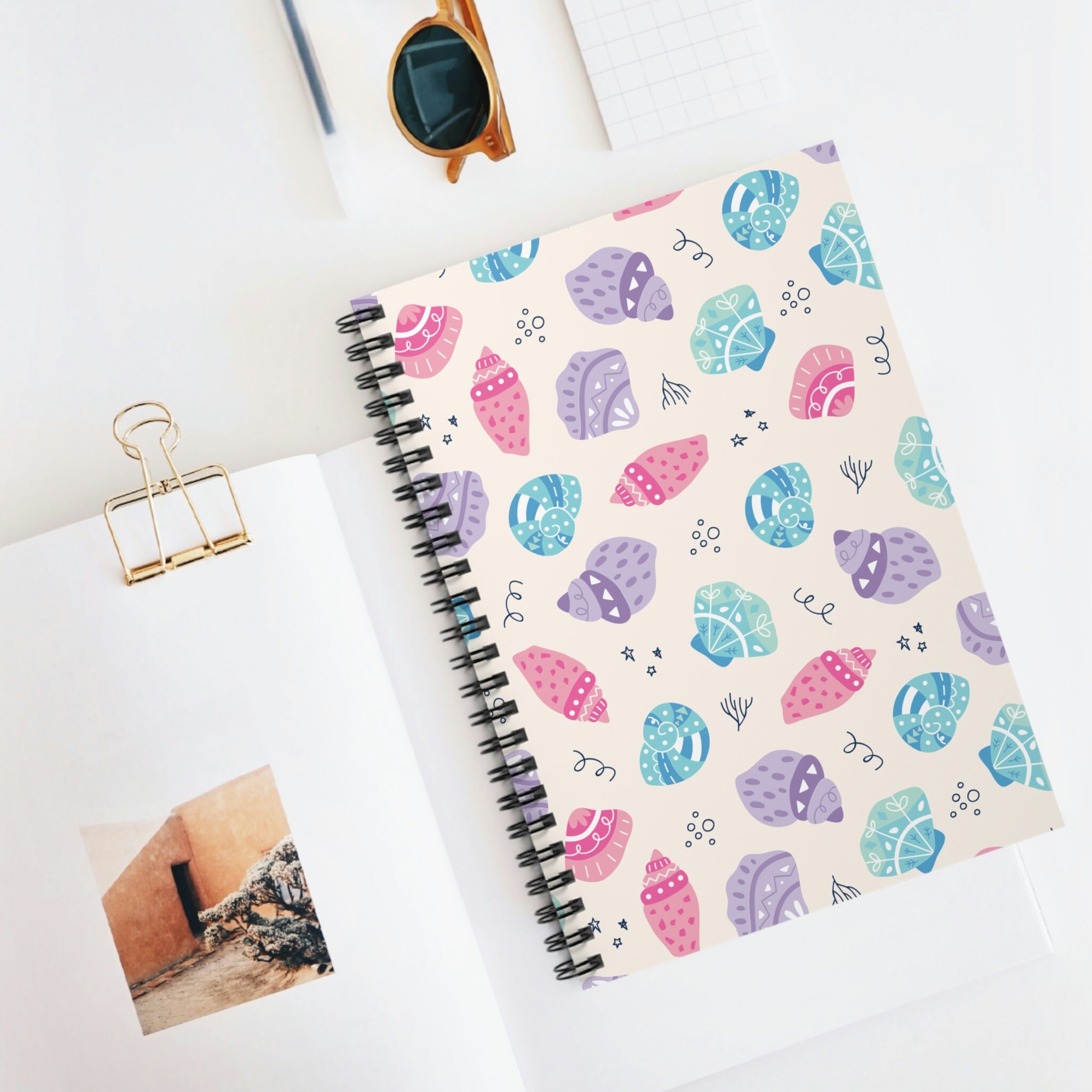 Custom Seashell Notebook, Custom Notebook, Kid Personalized Journal ...