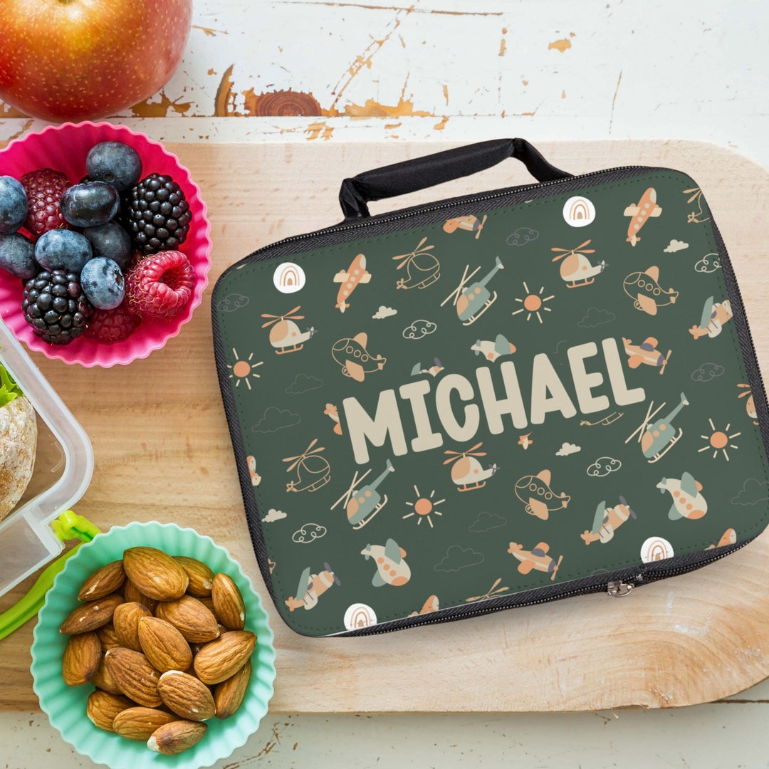 Kid Lunchbox Airplane Lunch Bag, School Lunchbox, Matching Backpack and ...
