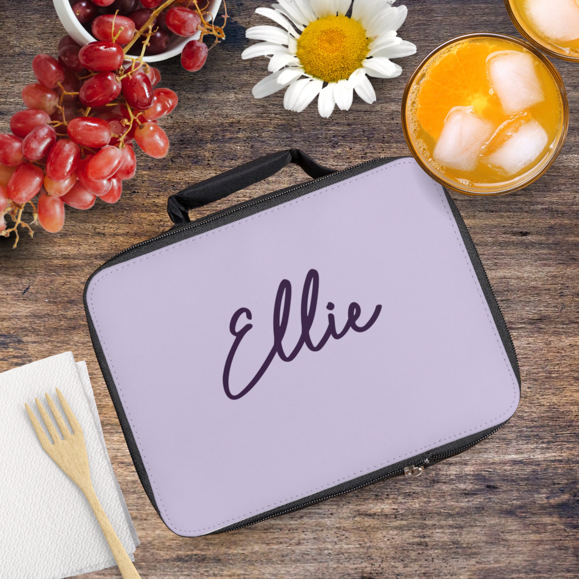 Custom Color Insulated Lunch Box, Personalized Lunch Bag, Custom Name ...