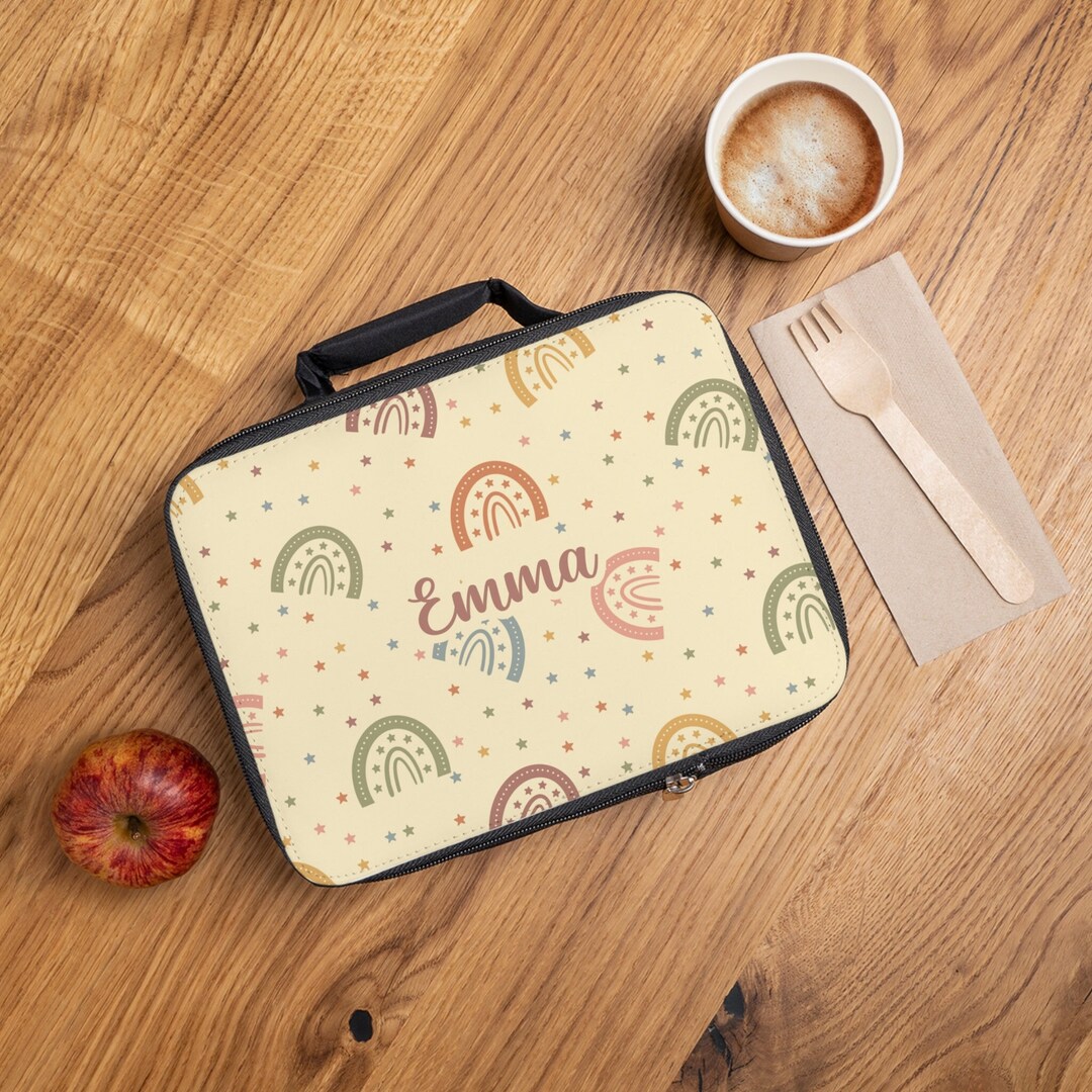 Personalized Boho Rainbow Lunch Box for Kid, Custom Lunch Box, Boho ...