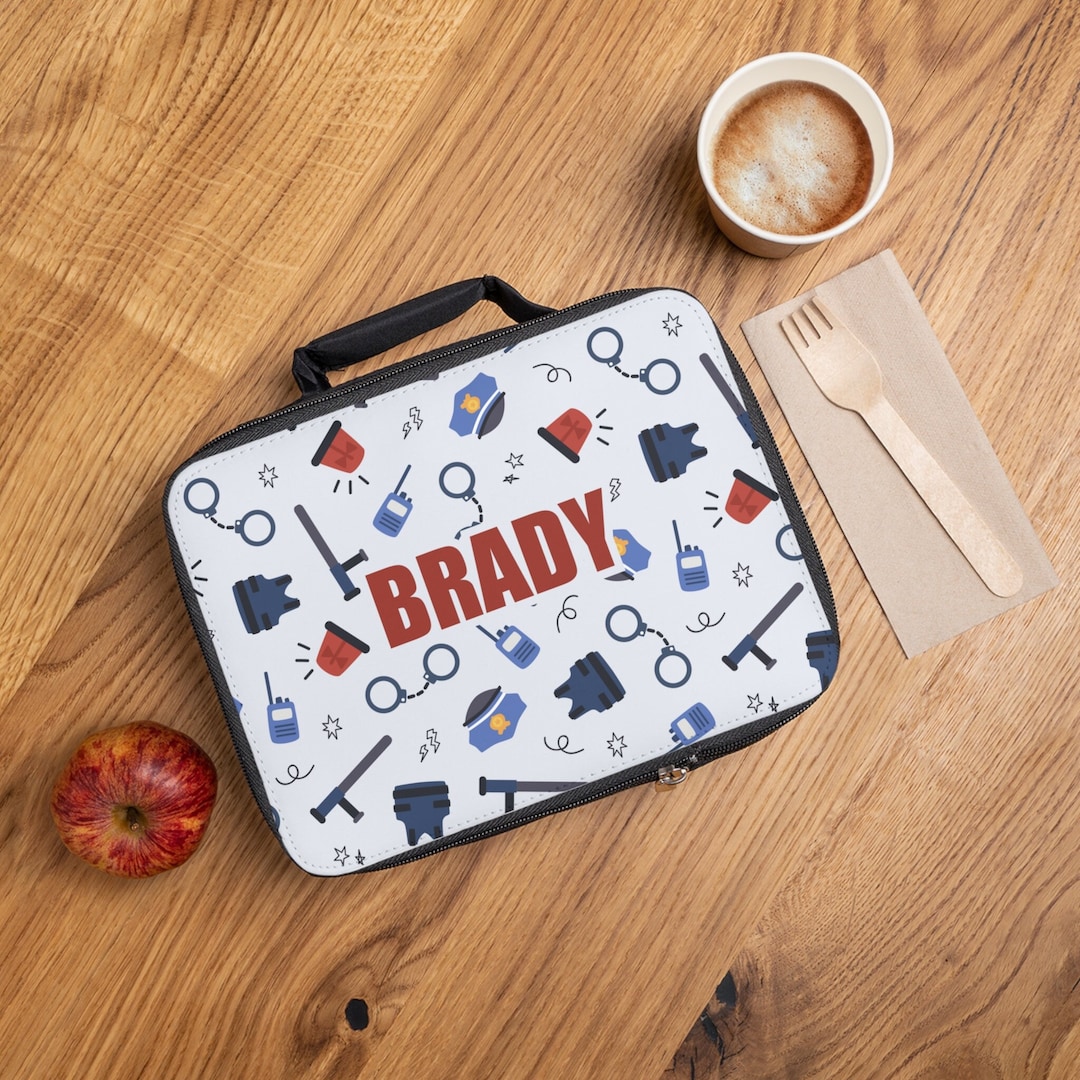 Police Lunchbox, Kids School Lunch Bag, Law Enforcement Bag for Lunch ...