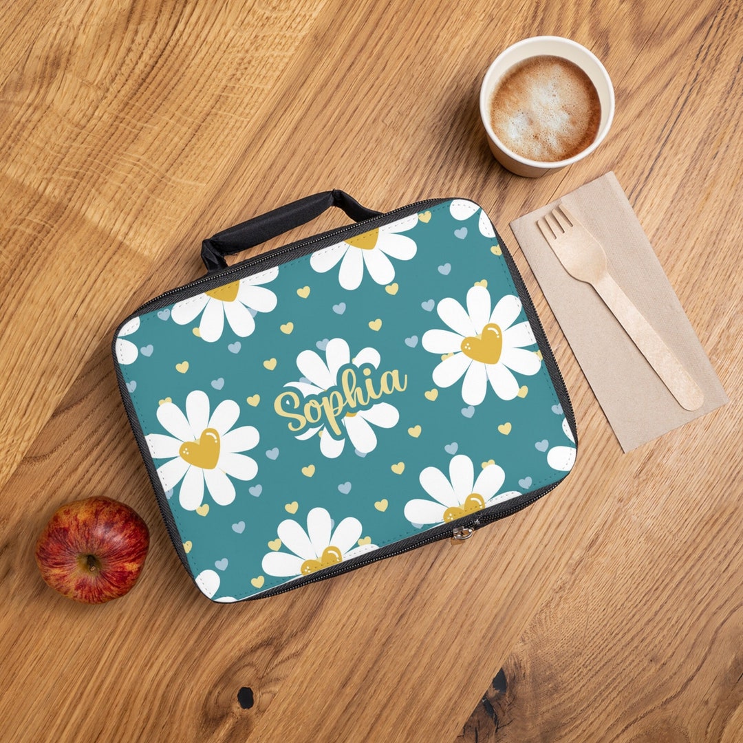 Personalized Daisy Lunch Box for Kid, Custom Lunch Box, Floral Lunch ...